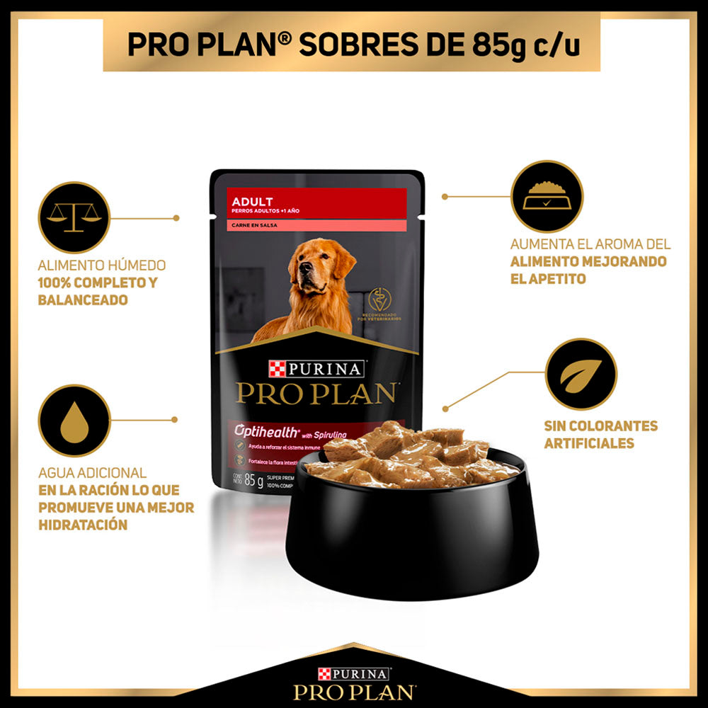 Pro Plan Adulto Carne en Salsa - Sobres – Black Dog Shop